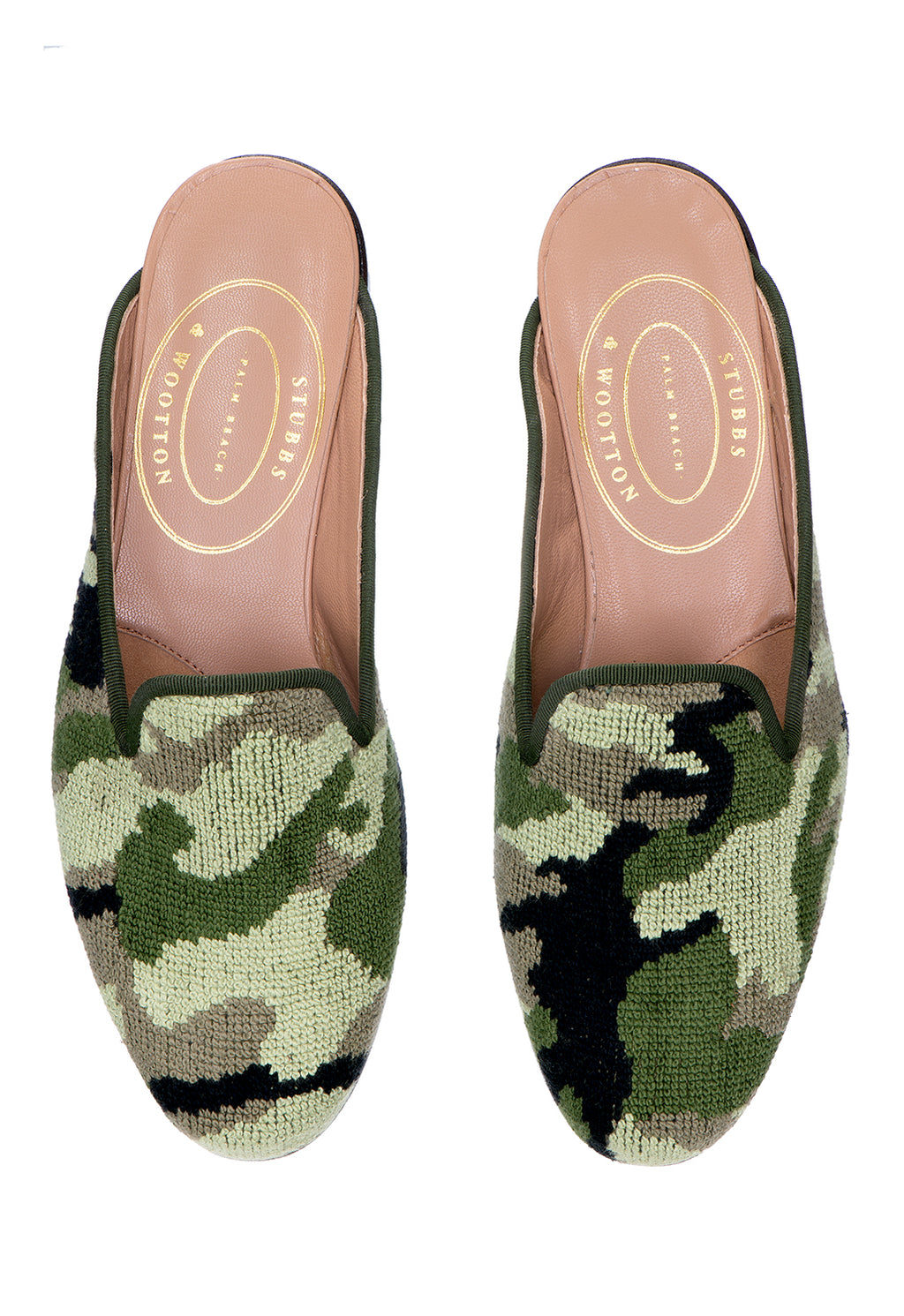 Camo Green Needlepoint Mule (Women) – Stubbs & Wootton